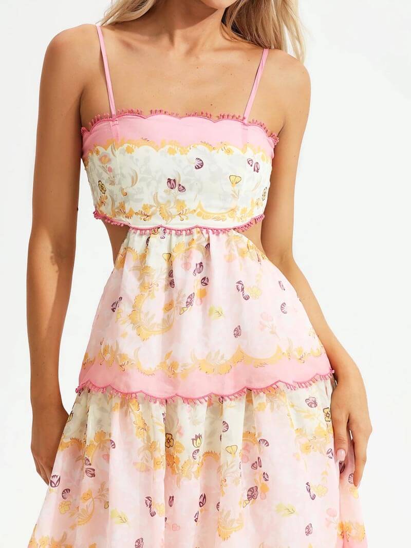 Luna’s Daydream Reverie Lace-Up Maxi Dress – Luna Mae