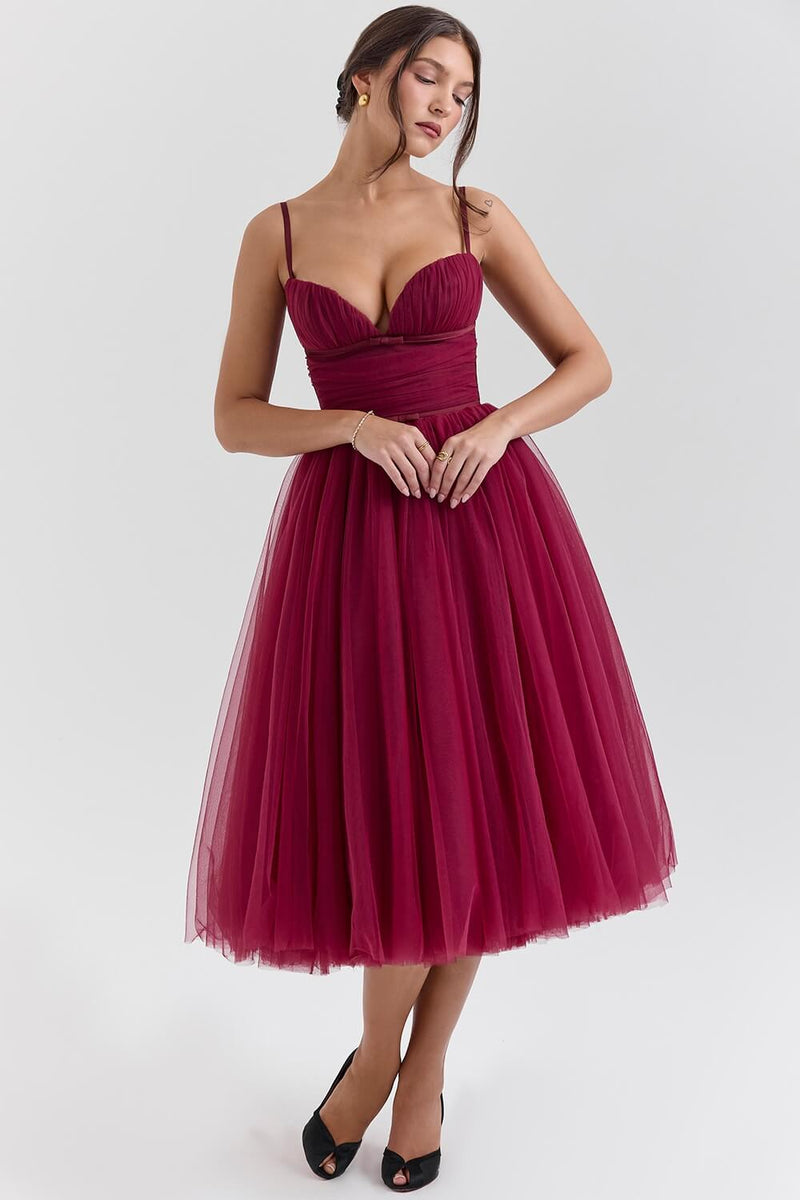 Luna’s Enchanted Allure Tulle Midi Dress – Luna Mae